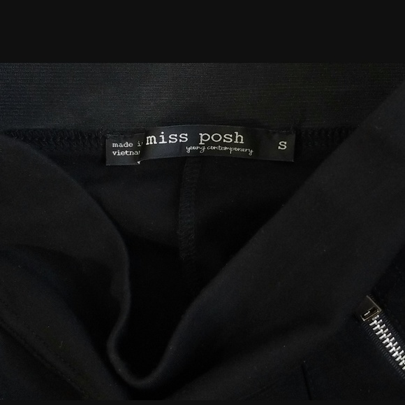 Miss Posh | Pants & Jumpsuits | Miss Posh Black Moto Leggings Zipper ...
